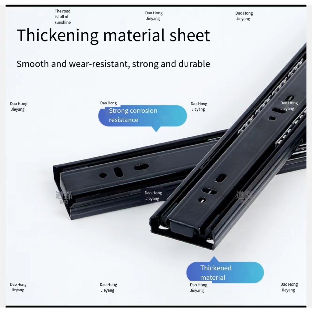 4508# Three-Section Rail Drawer Guide Full Extension Ball Bearing Heavy ...