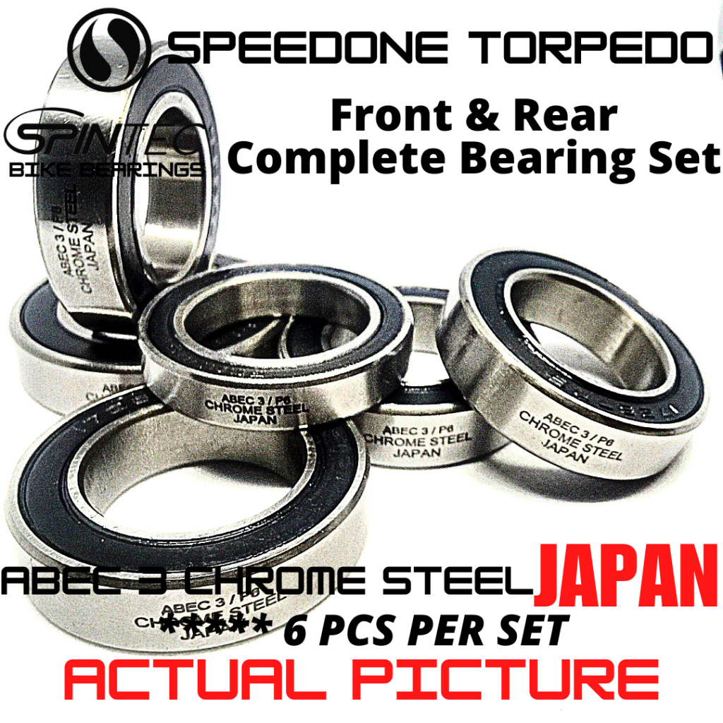 SPINTEC Speedone Torpedo Complete Front Rear Free Hub Bearing Set JAPAN ...