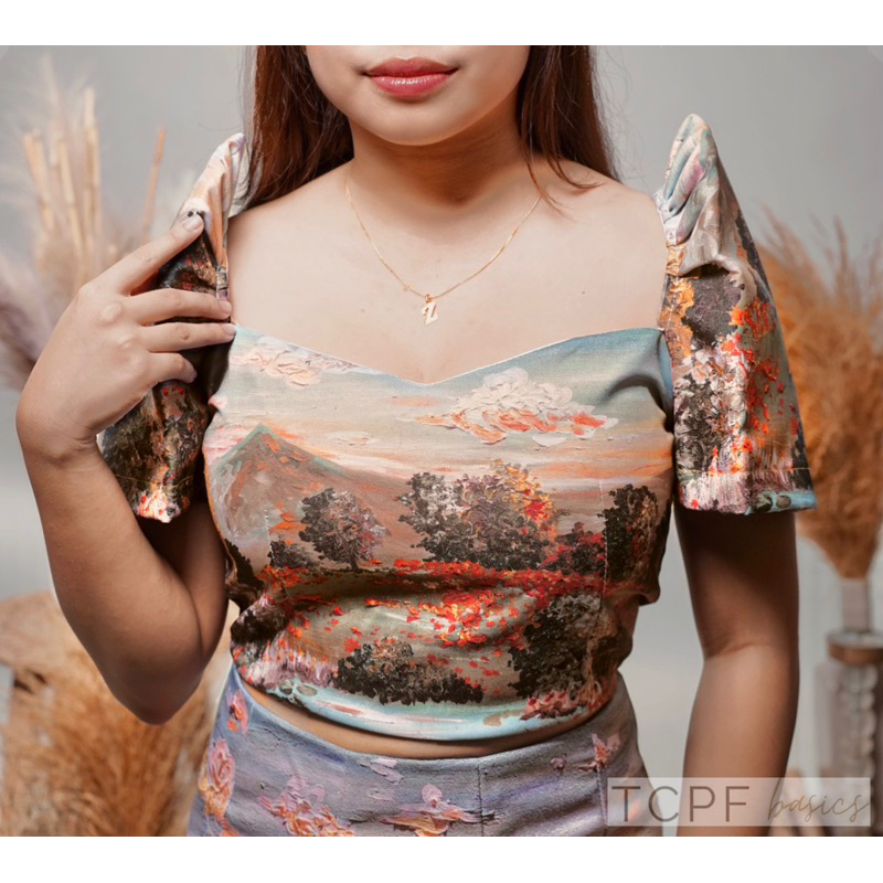 Modern Filipiniana Top (MARIA) - TCPF: BASICS | Shopee Philippines
