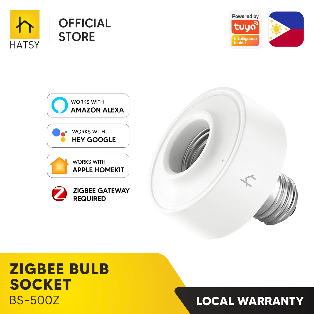 HATSY - ZIGBEE SMART BULB SOCKET V3, ZIGBEE GATEWAY REQUIRED | Shopee ...