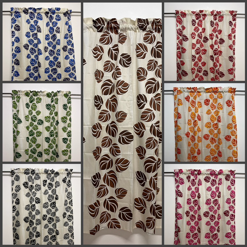 Ordinary Curtain Big Leaf For Windows and Blackboards Non-Ring Geena ...
