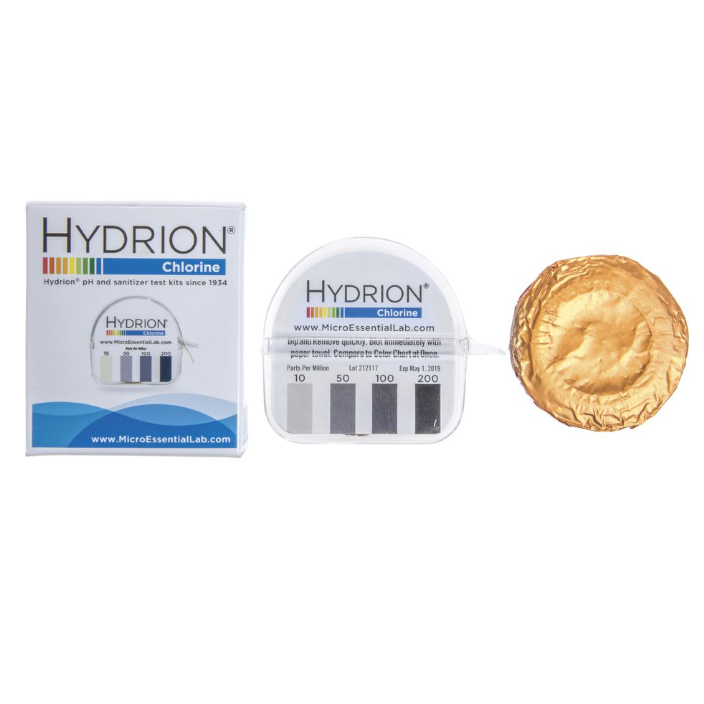 Hydrion Chlorine Test Strips Roll 10-200 ppm with Dispenser and Color ...