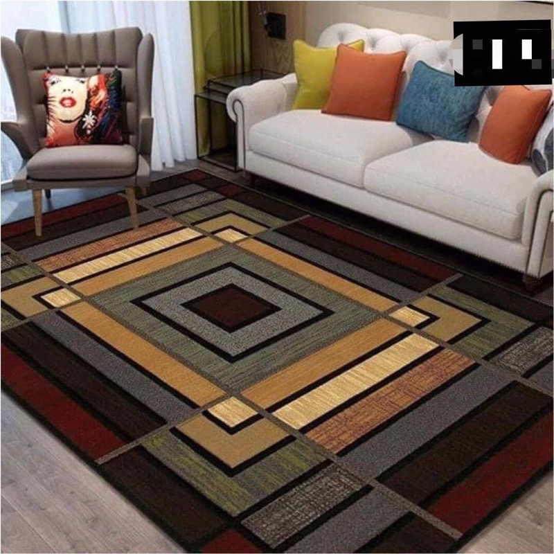 150x180cm 3D Geometric Carpet Comfortable Lounge Area Rectangle Carpet ...