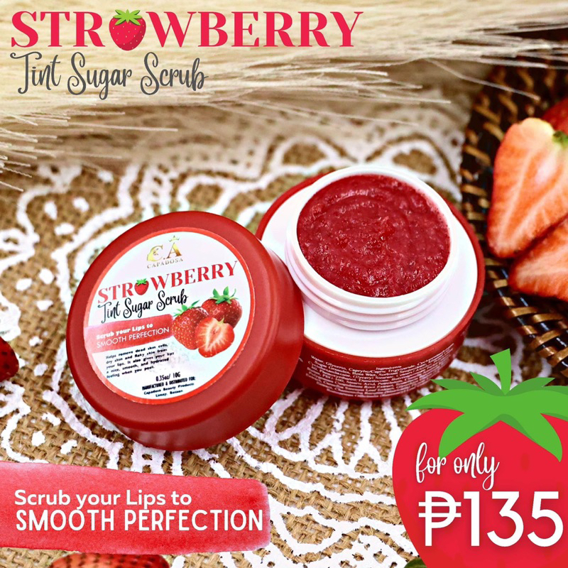 Strawberry Tint Sugar Scrub (with freebies ) | Shopee Philippines