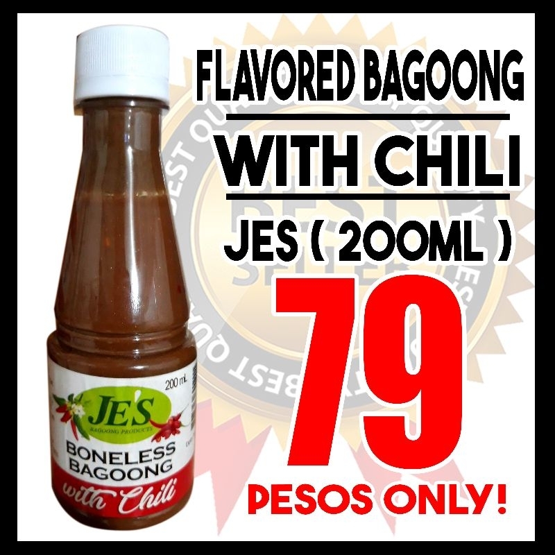 JE'S Premium Flavored Bagoong With Chili 200ML (Pangasinan Best ...