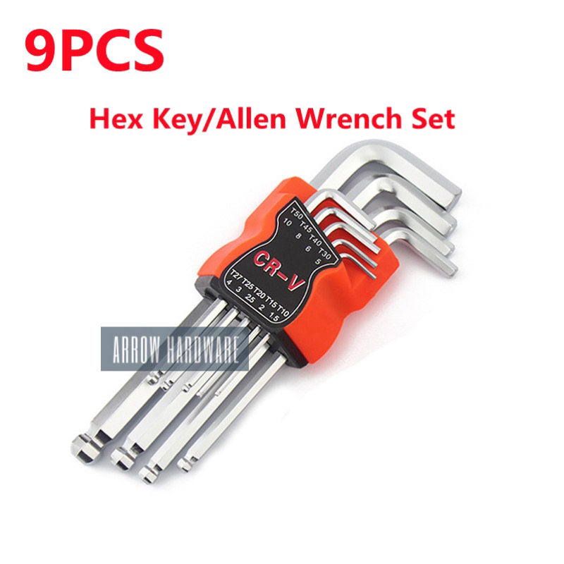 9 PCS Hex Key Wrench Set Hex Key Allen Wrench Set Allen Key Hex Key ...