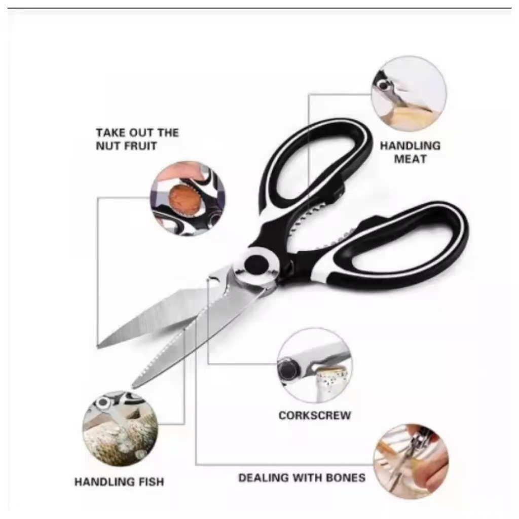 PANDA SCISSOR GUNTING Multipurpose Shears Tool Chicken Scissor Bone ...