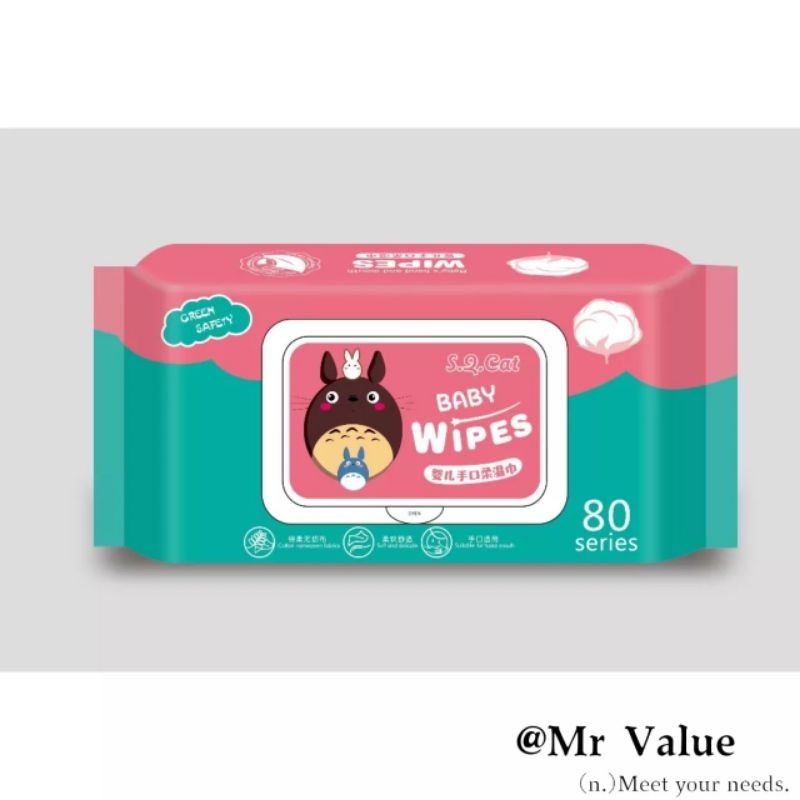 Mr Value Organic Baby Wipes 80 Pcs Per Pack 99 % Water Hypoallergenic ...