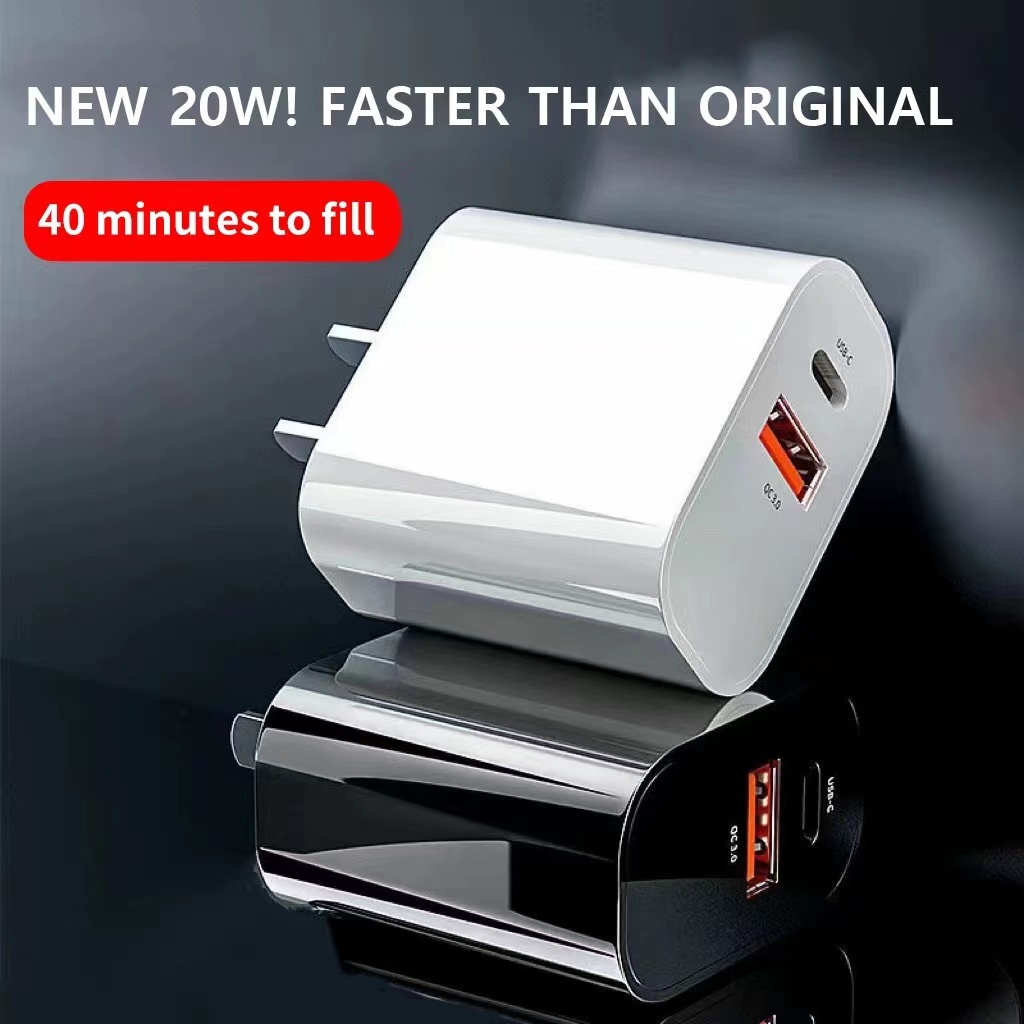 PD20W Super Fast Charge USB Type C Charger 3A QC/PD3.0 Portable Adapter ...