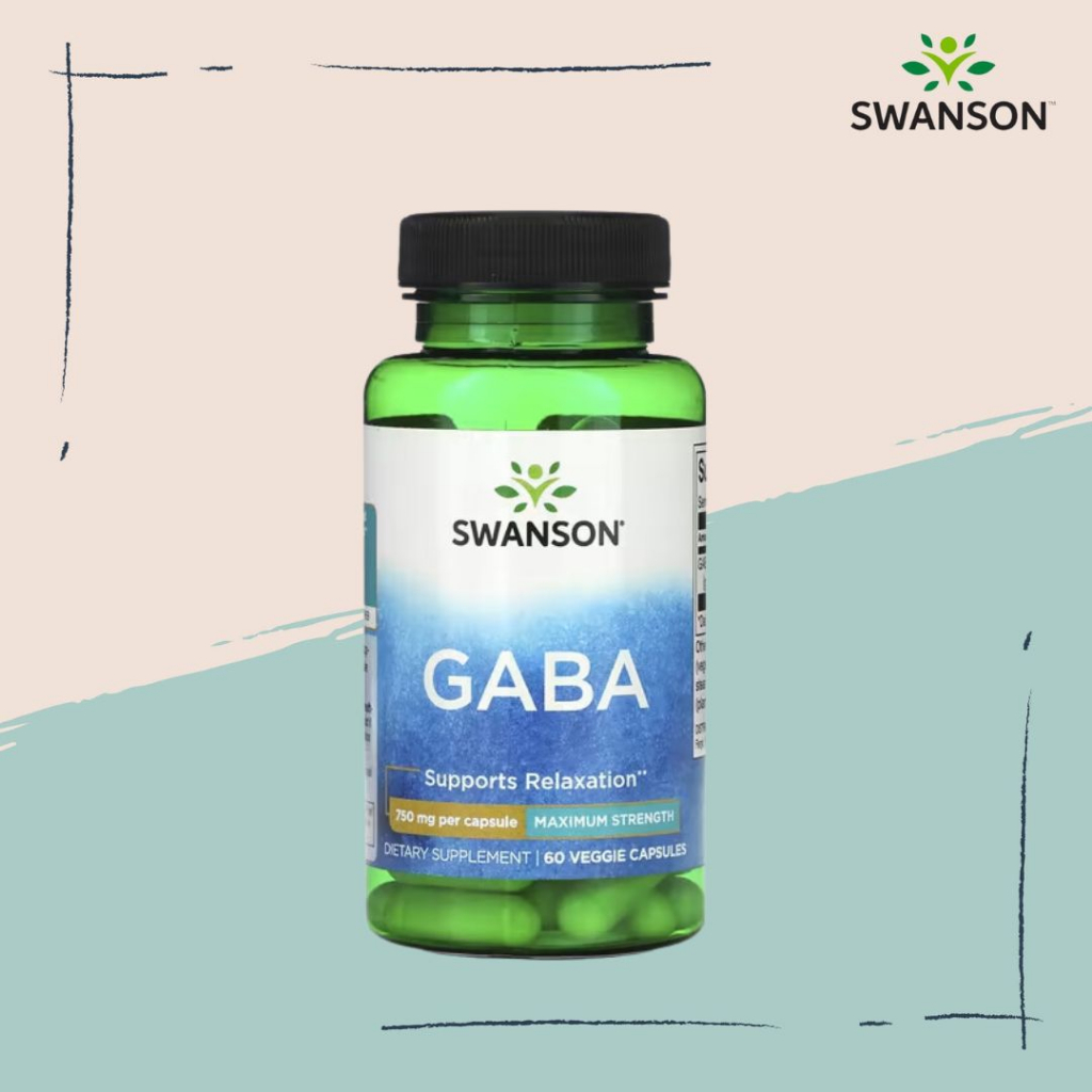 Swanson Ph | Swanson, GABA, Maximum Strength, 750 mg, 60 Veggie ...