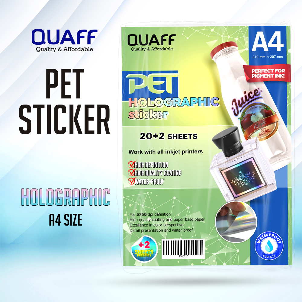 PP Pearl Sticker || Pet Aluminum Sticker Inkjet Sticker A4 Size (20 ...