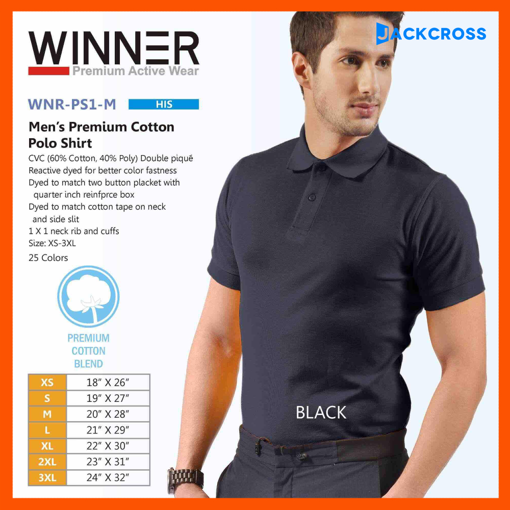 WINNER PREMIUM ADULT DOUBLE PIQUE POLO SHIRT | Shopee Philippines