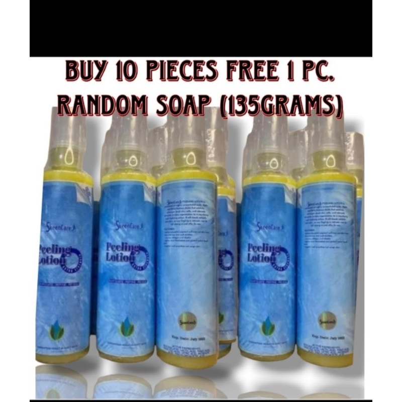 10 Pieces Skeen.Care Peeling Lotion - 100ml FREE 1 RANDOM SOAP | Shopee ...