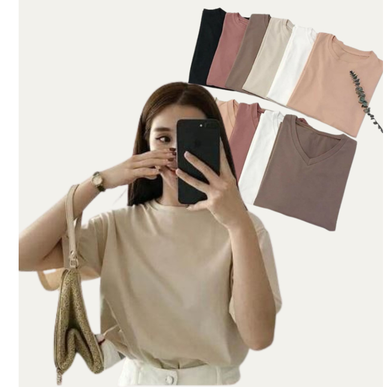 Earth Color Spandex Unisex Tshirts & Freesize Korean Tees Skin tone ...