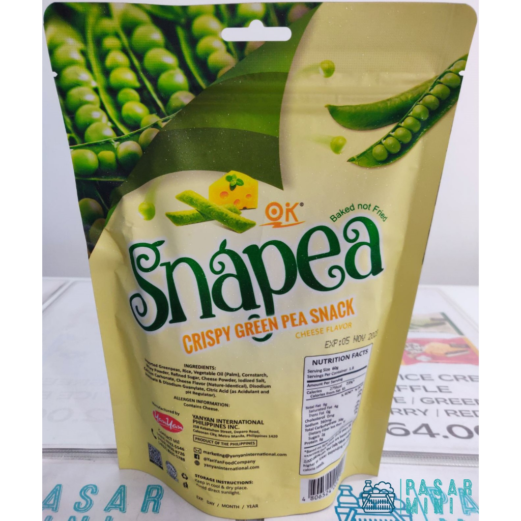 Snapea Crispy Green Pea Snack Original, Cheese, Hot & Spicy 108g ...