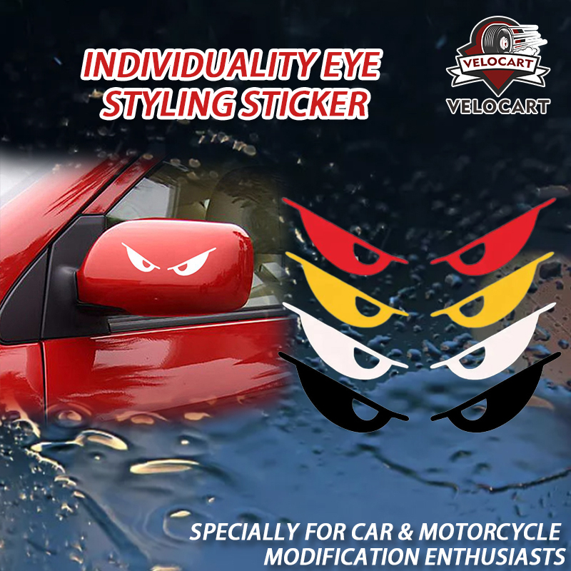 Staring Eyes Car Body Sticker Reflective Car Stickers Helmet Glasses ...