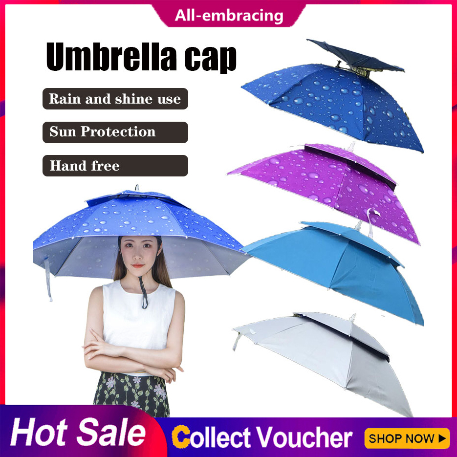 Umbrella Cap UV-Protection Hat Sanitation Hat Umbrella Farming Head ...