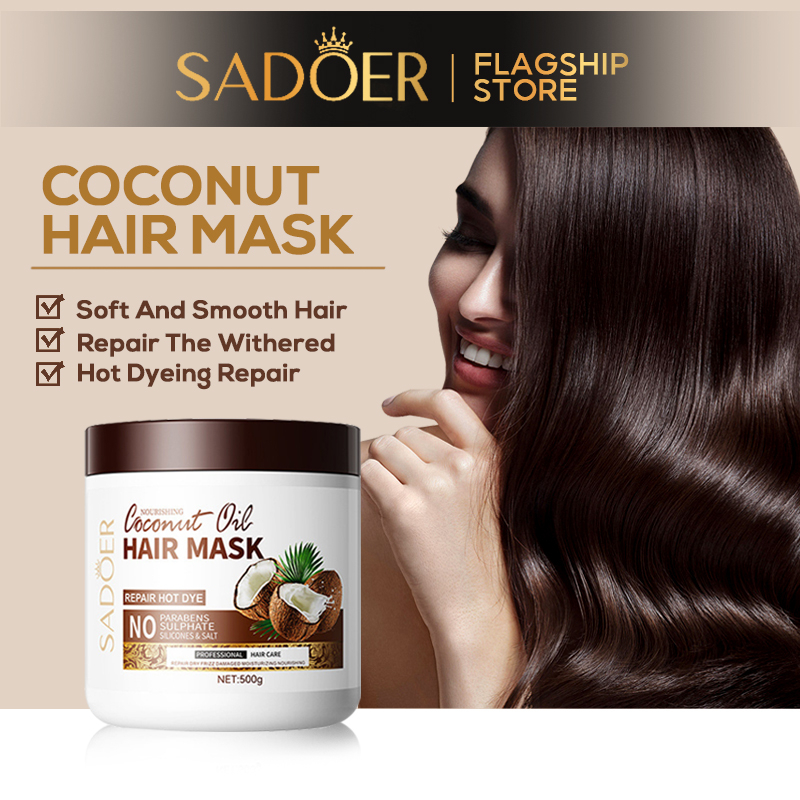 SADOER COCONUT Hair conditioner Moisturizing Smooth Non Steaming Hair ...