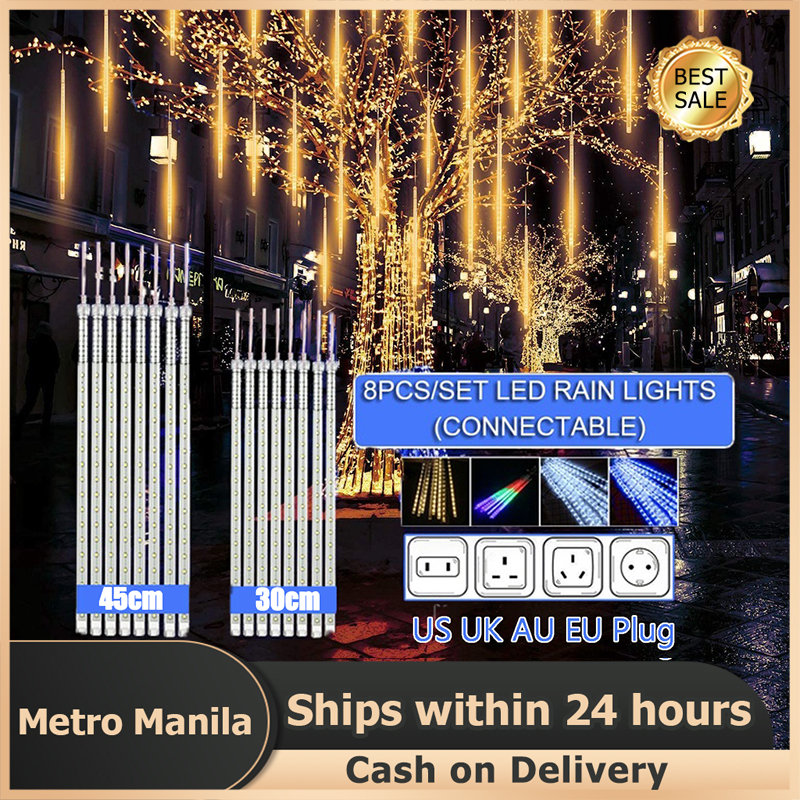 Ready Stock LED Meteor Shower Rain Lights Tube Lamp for Outdoor Garden ...