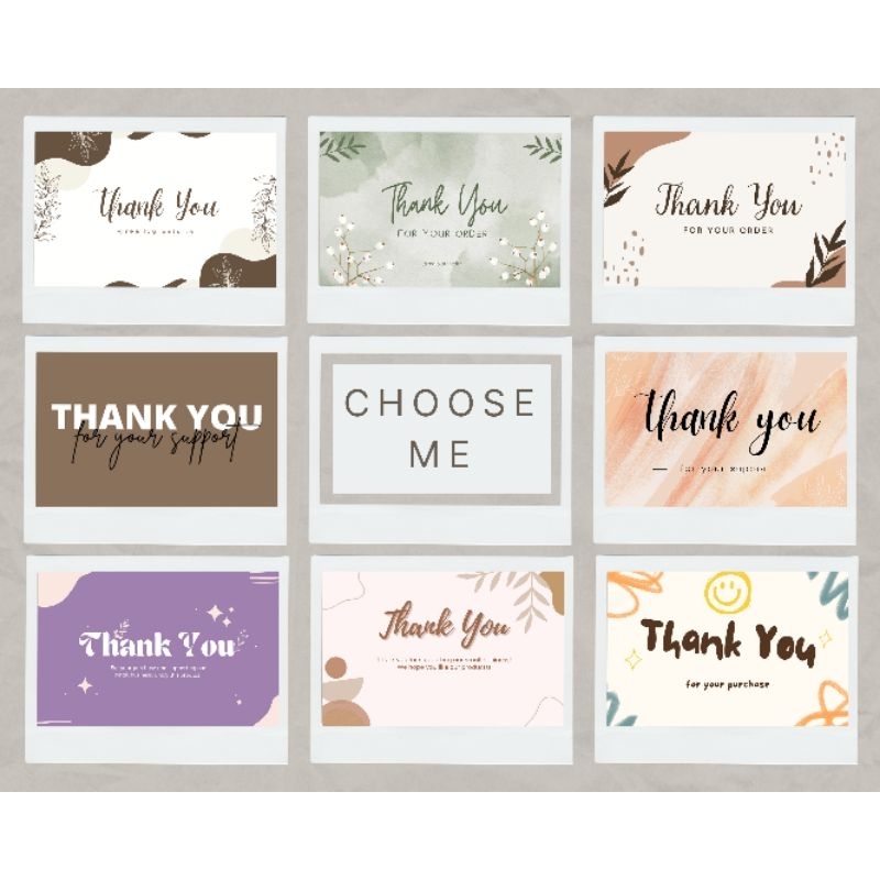 Piso Print Laminated back to back Thank You Card/Business Card/Loyalty ...