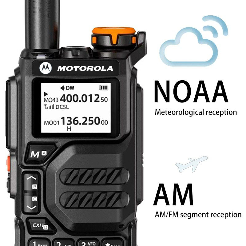 Motorola Radio X8 Portable Walkie Talkie Long Range 10 Watts U/V Two ...