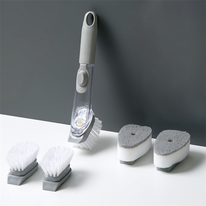 Kitchen cleaning tools Long-handled multi-functional brush Refill brush ...