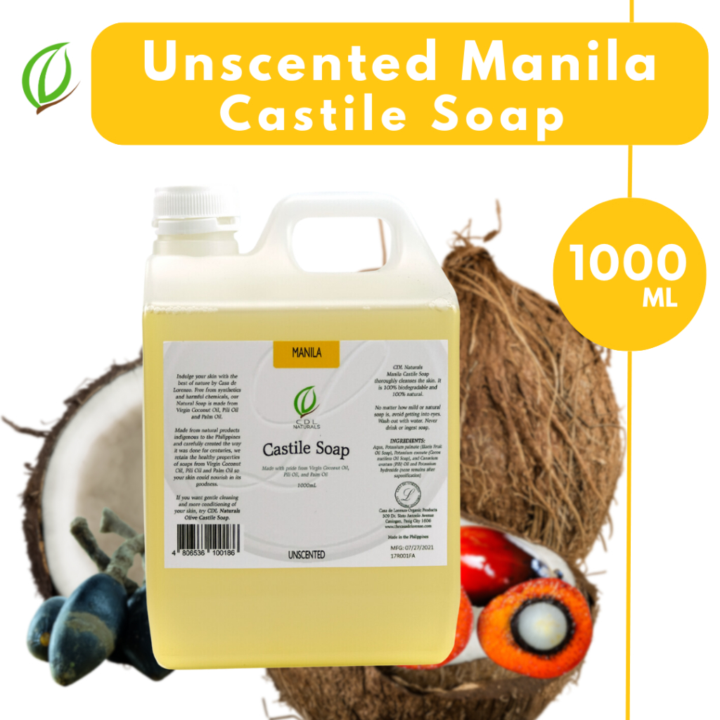 Concentrated Unscented Manila Castile Soap 1 Liter | Shopee Philippines