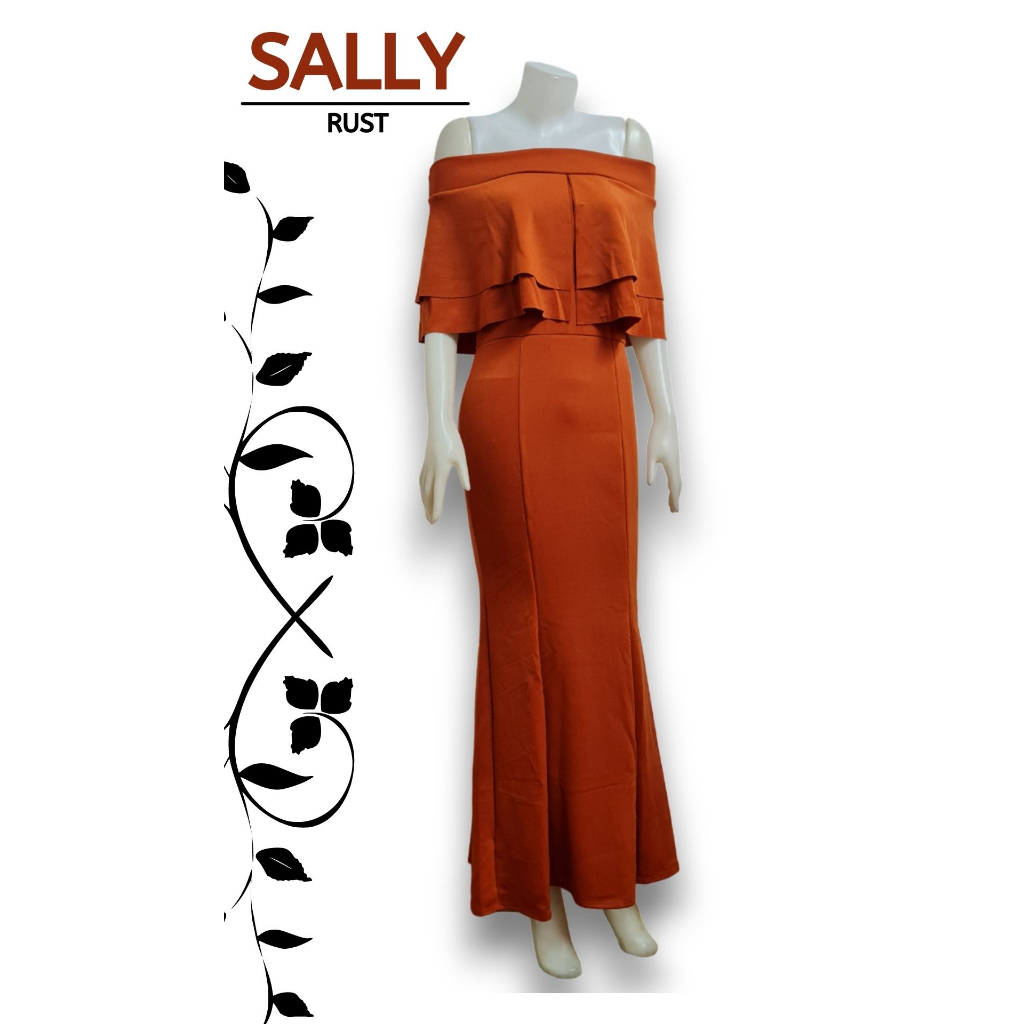 SALLY Off Shoulder Ladies Gown Wedding Bridal Sponsor Debut Women’s ...