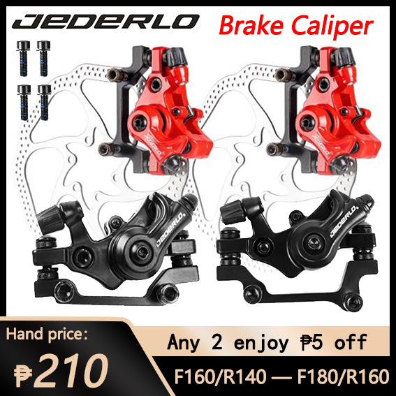 JEDERLO Bicycle Disc Caliper Aluminum All Mechanical Front/Rear Brake ...