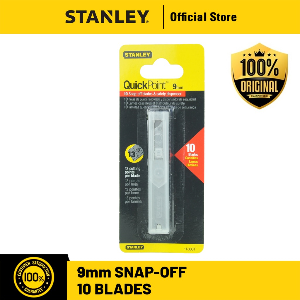 Stanley 11-300T-22 Knife Blades 9mm 10pcs/pk | Shopee Philippines