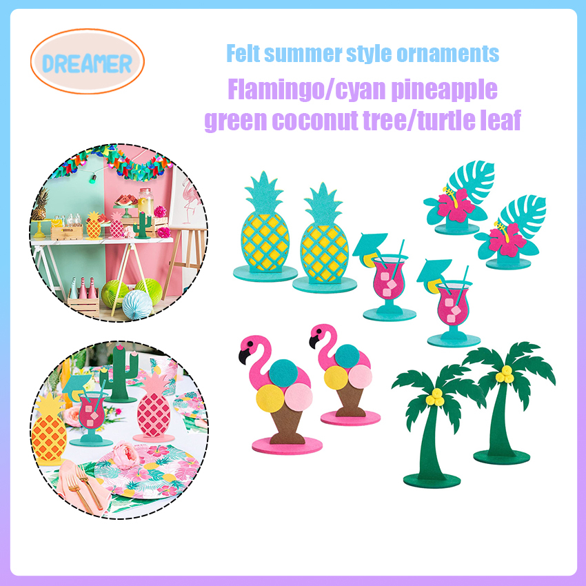 2Pcs Hawaii Tropical Party Centerpiece Table Flamingo Coconut tree ...