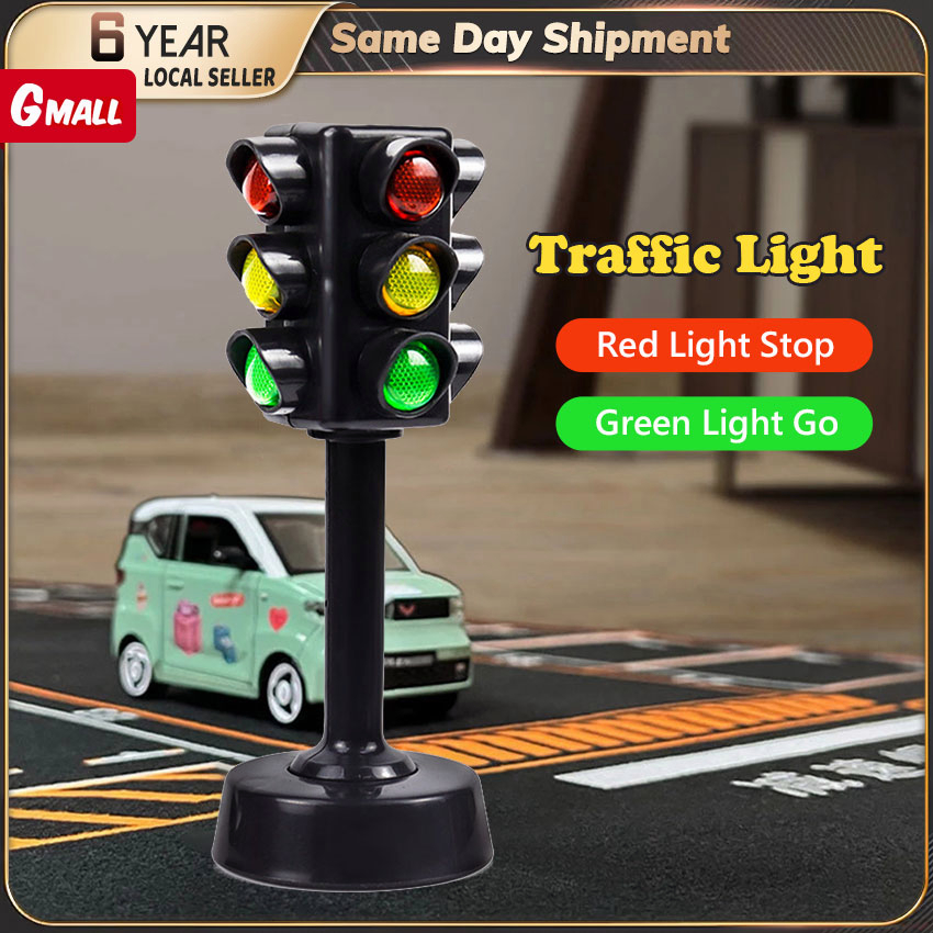 【Fast Delivery】 Simulation Mini Traffic Road Sign Light Lamp Block ...