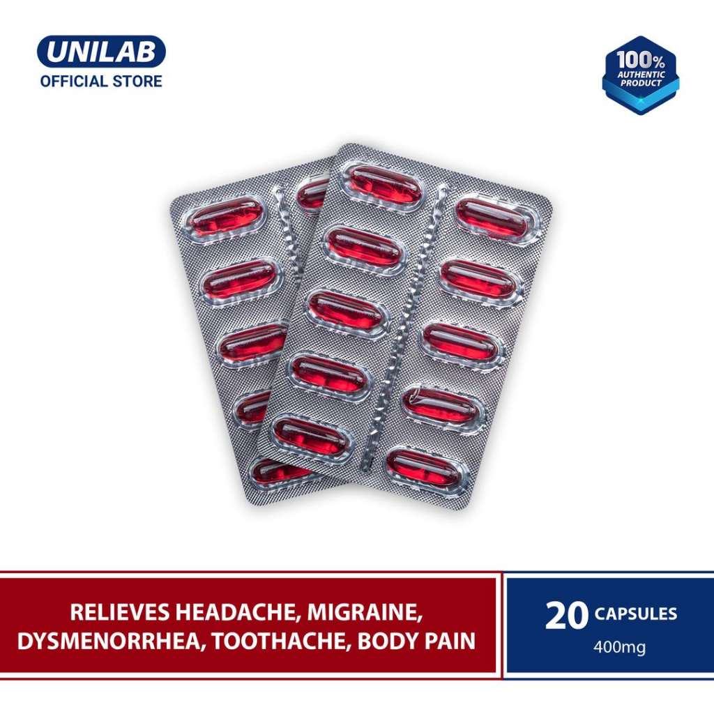 Unilab Medicol Advance Ibuprofen 400 mg 20 Capsules | Shopee Philippines