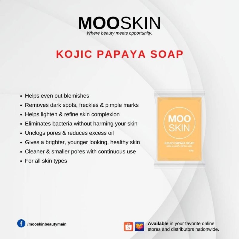 MOOSKIN KOJIC PAPAYA SOAP 100g ( ON-HAND ) | Shopee Philippines