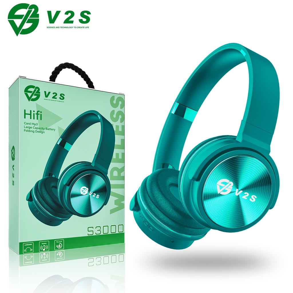 V2S S3000 Rechargeable Wireless Bluetooth Folding Headphone | Shopee ...