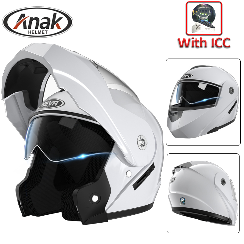 Anak Original Motorcycle modular Helmet dual visor Unisex With Icc ...