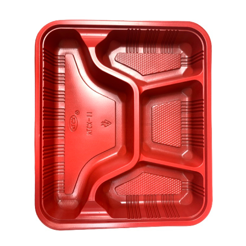 [25 pcs] Red Bento Box with Lids 170-180 microns - 1 2 3 4 5 Divisions ...