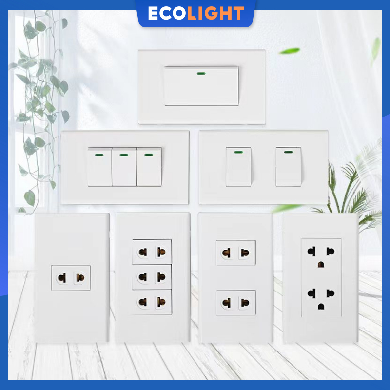 Power socket 1way 2way 3way switch with Fluorescence Switch Outlet 1 ...