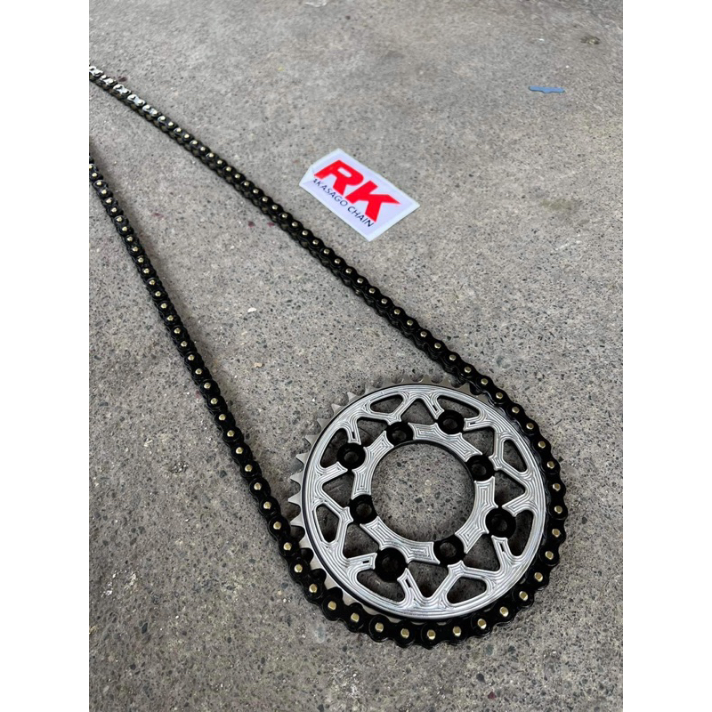 RK CHAIN BLACK/GOLD 415-130L (Heavy Duty) | Shopee Philippines