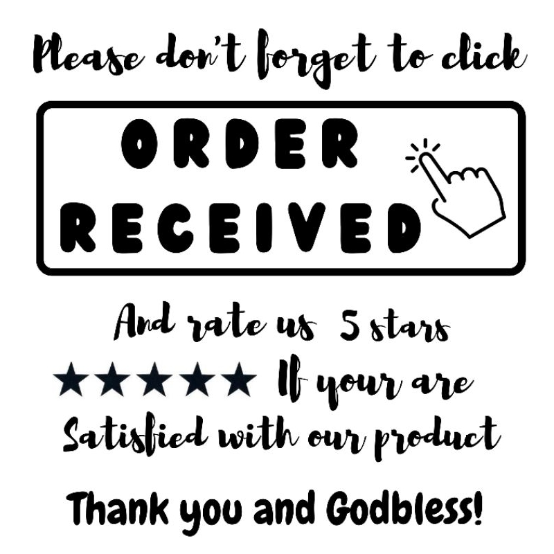 Order received reminder 4x3 inches | Shopee Philippines