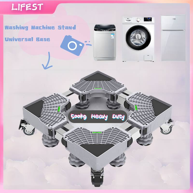 Washing Machine Stand with Wheels Adjustable Refrigerator Bracket ...