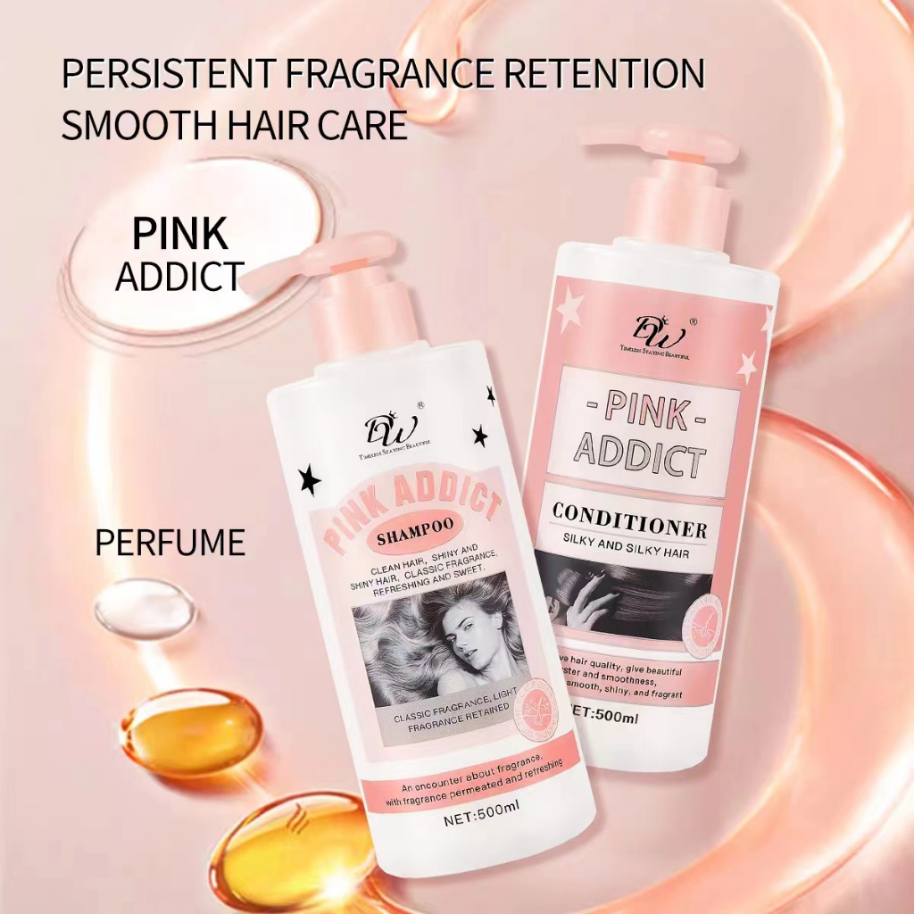 DW 500ml Pink Addict Shampoo & Conditioner Repair shampoo Washing Care ...