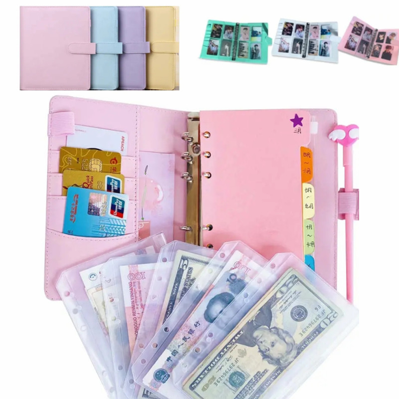 [on hand] 4pcs macaron binder a5 a6 photocard binder money organizer ...