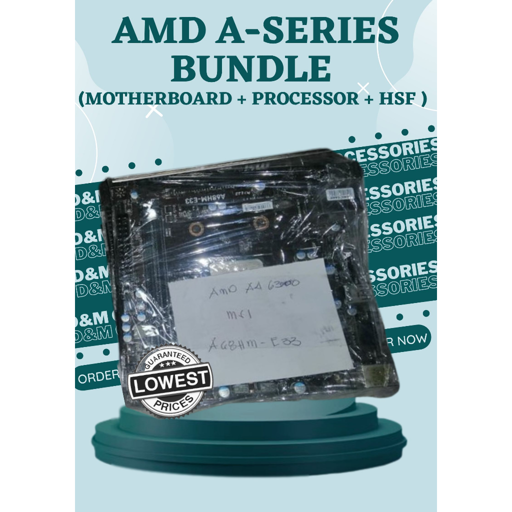 AMD-A SERIES BUNDLE - ASSORTED BRAND (MOTHERBOARD + PROCESSOR + HSF ...