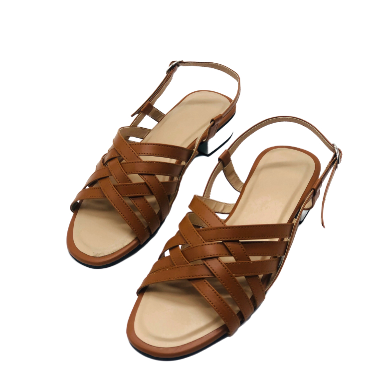 Gawang Pinoy Shoe 1 inch Strappy Low Heel Sandals (CRYSTAL) | Shopee ...