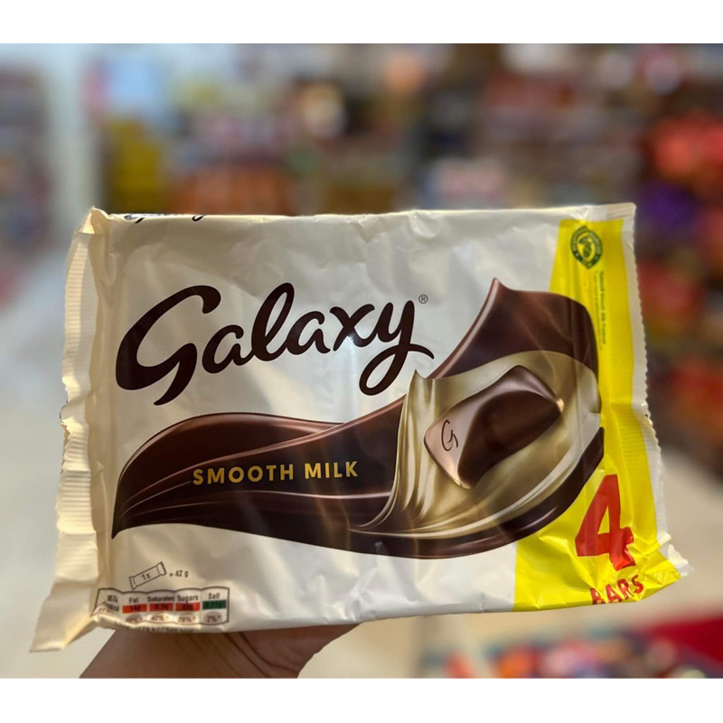 Galaxy Smooth Milk Bars Original Galaxy Chocolate Bar 4 Pack / BAR 100g ...