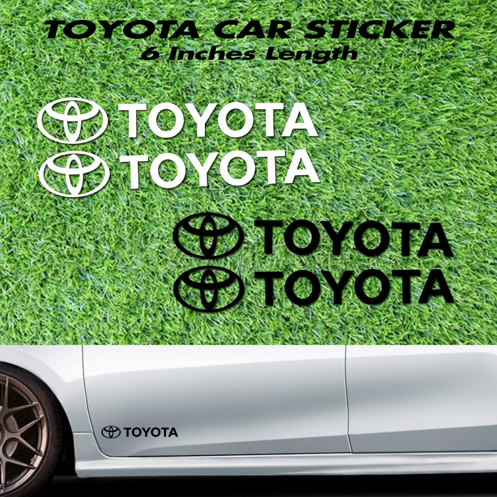 Toyota Side Mirror Sticker - Cutout decal for car door vios wigo altis ...