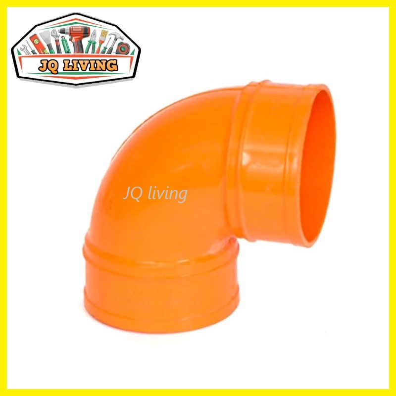 PVC Orange Fittings Elbow 6" 90 And 45 Degree Sanitary Plumbing ...
