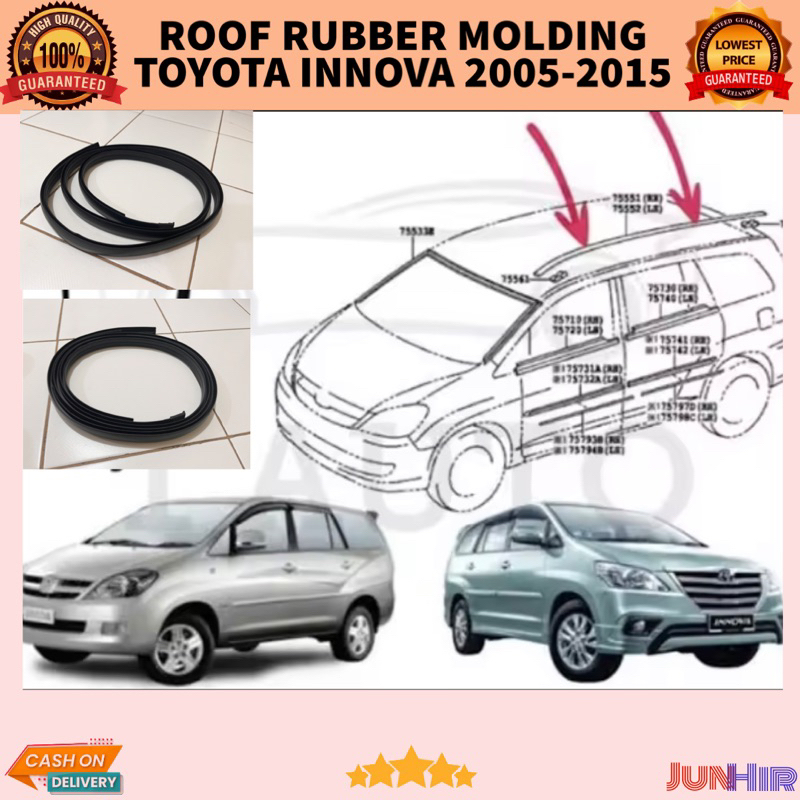 TOYOTA INNOVA 2005 2006 2007 2008 2009 2010 2011 2012 to 2015 ROOF DRIP ...