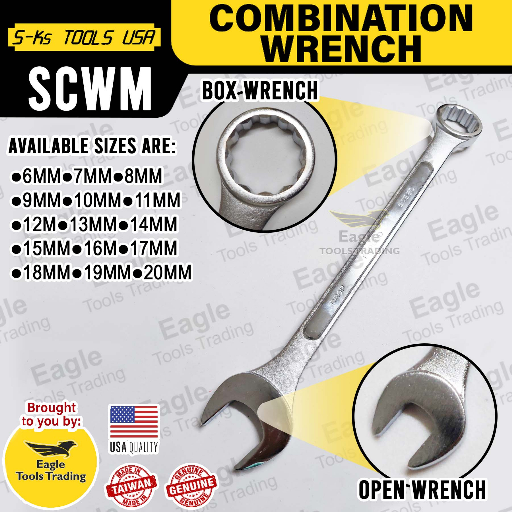 S-Ks Tools USA Combination Wrench | METRIC (mm) | 15 degrees offset ...